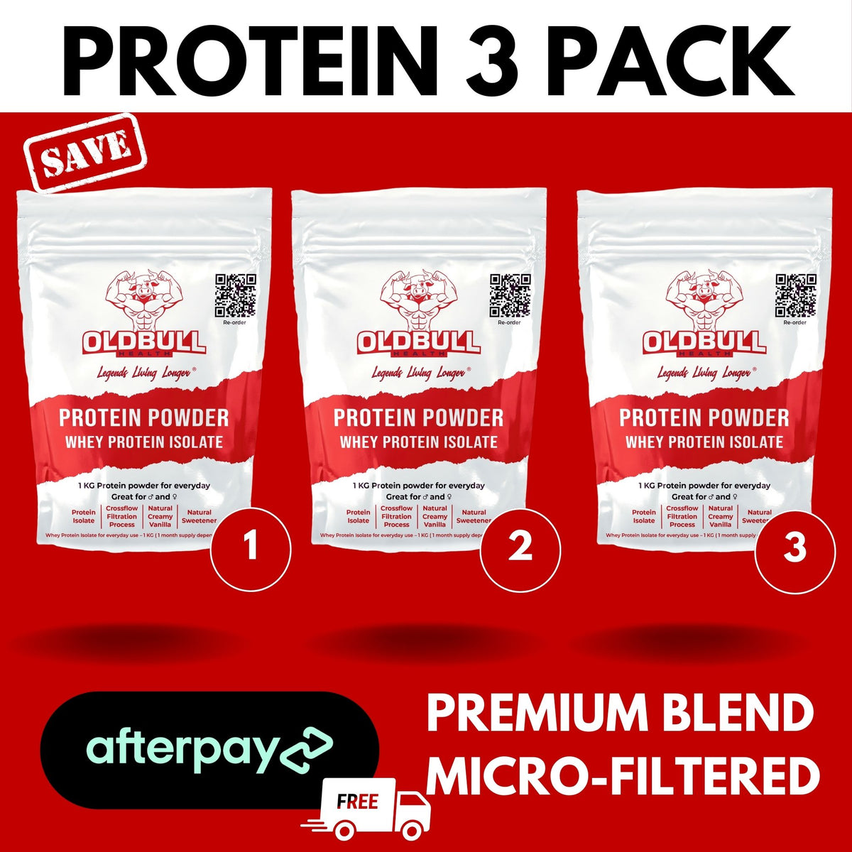 3 PACK WPI CREAMY VANILLA PROTEIN – Old Bull Health