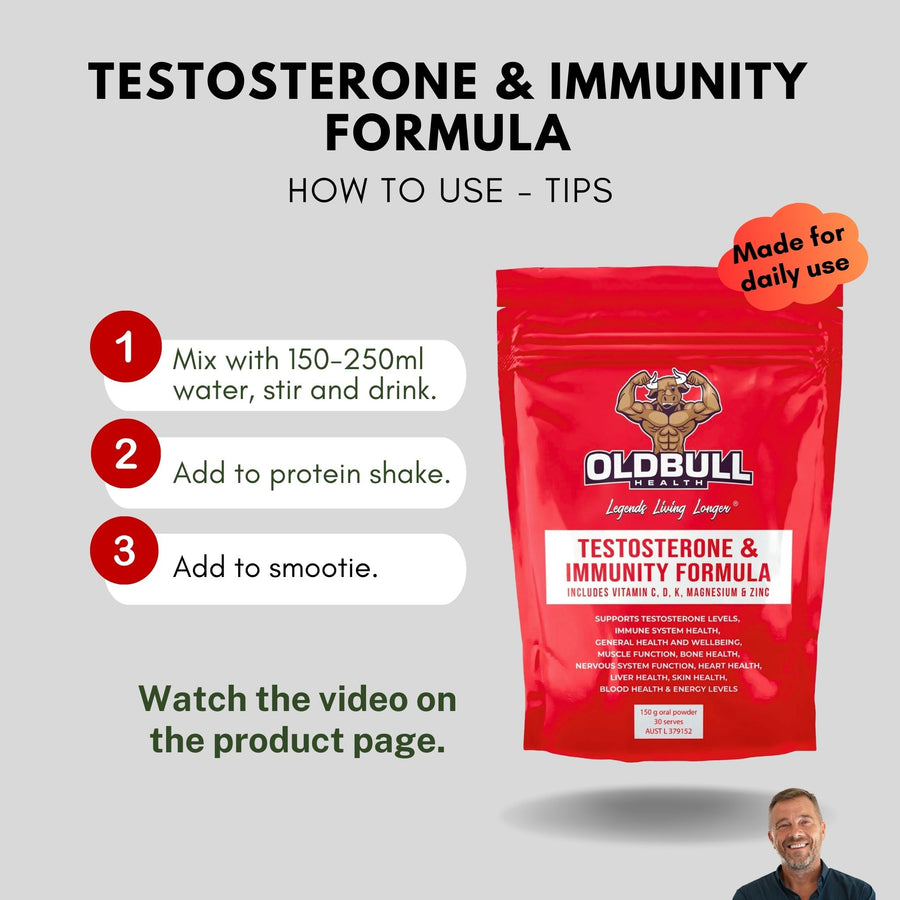 3 Pack Testosterone & Immunity Formula (Free Delivery) – Old Bull Health
