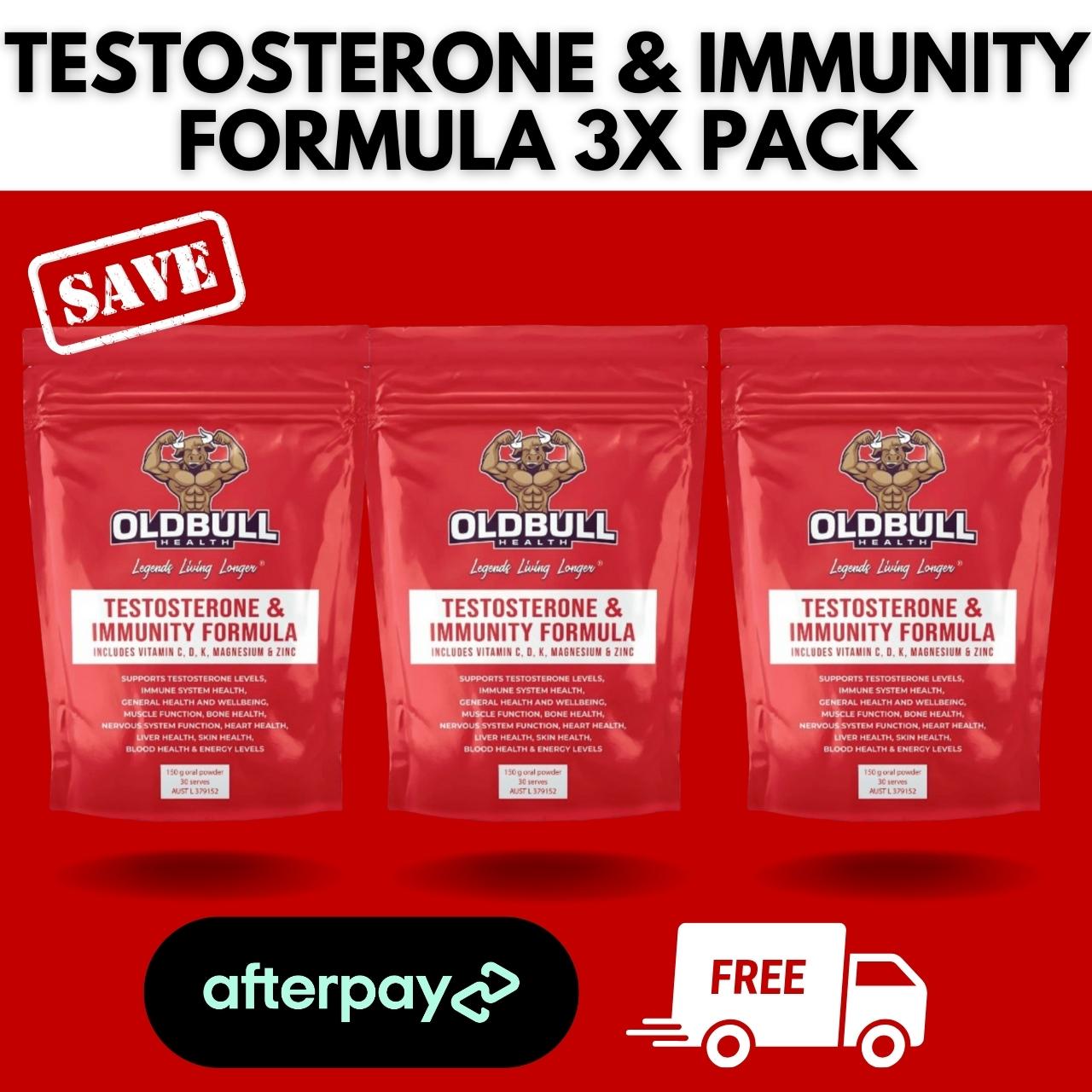 3 Pack Testosterone & Immunity Formula (Free Delivery) – Old Bull Health